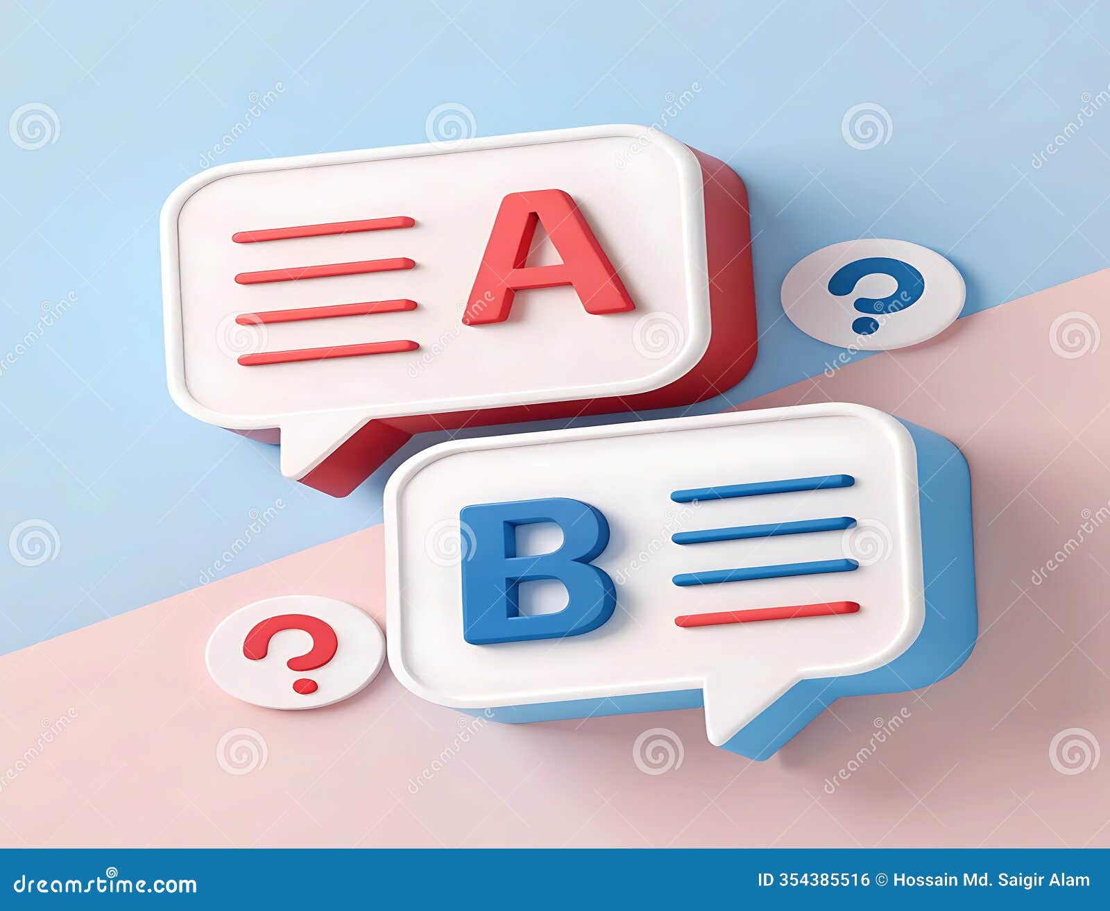 Question Mark and Answer Choices - Quiz Concept Stock Illustration ...