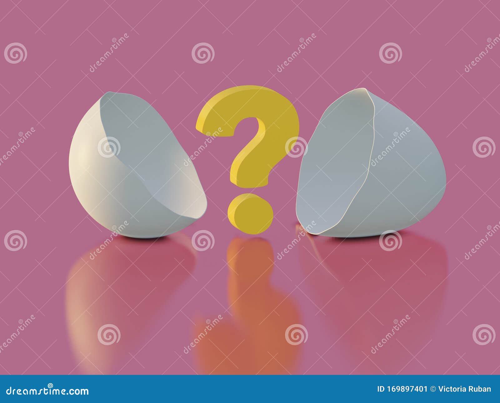 A Question Mark Appears from an Egg Shell Stock Illustration ...