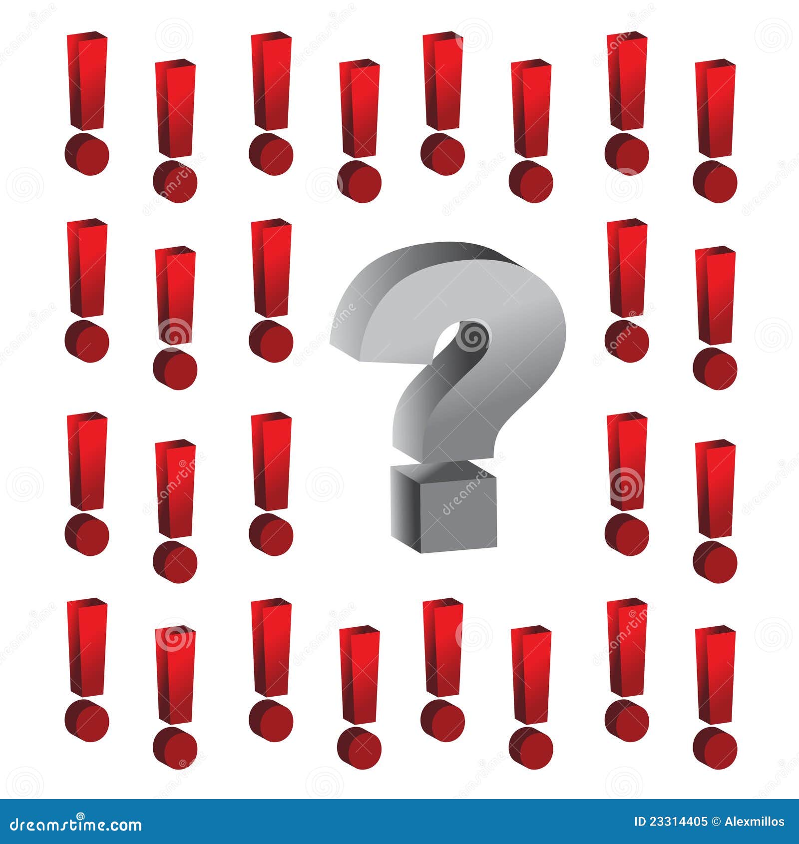 Question Mark Around Exclamation Marks Illustratio Stock Vector ...