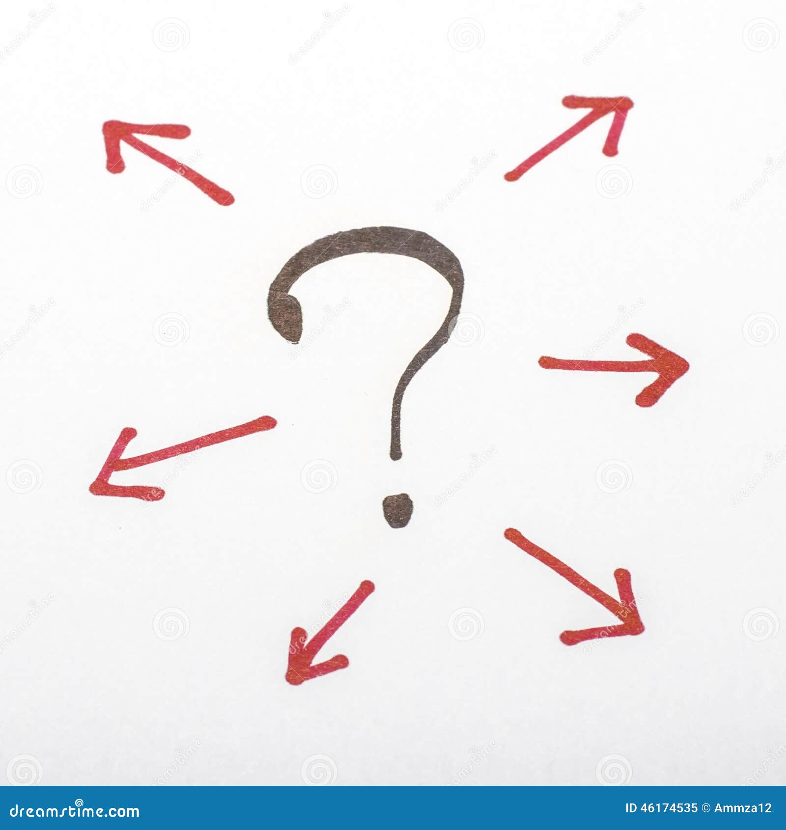 Question mark with arrow stock image. Image of human - 46174535