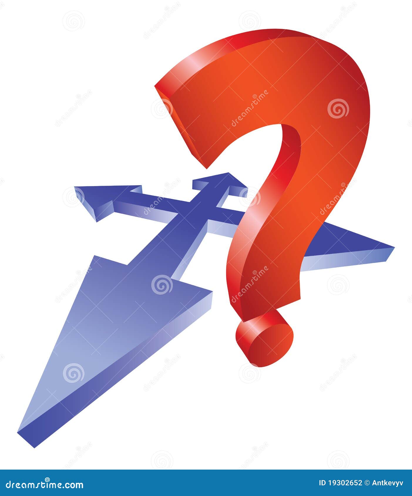 Question Mark and Arrow Crossroad Stock Vector - Illustration of ...