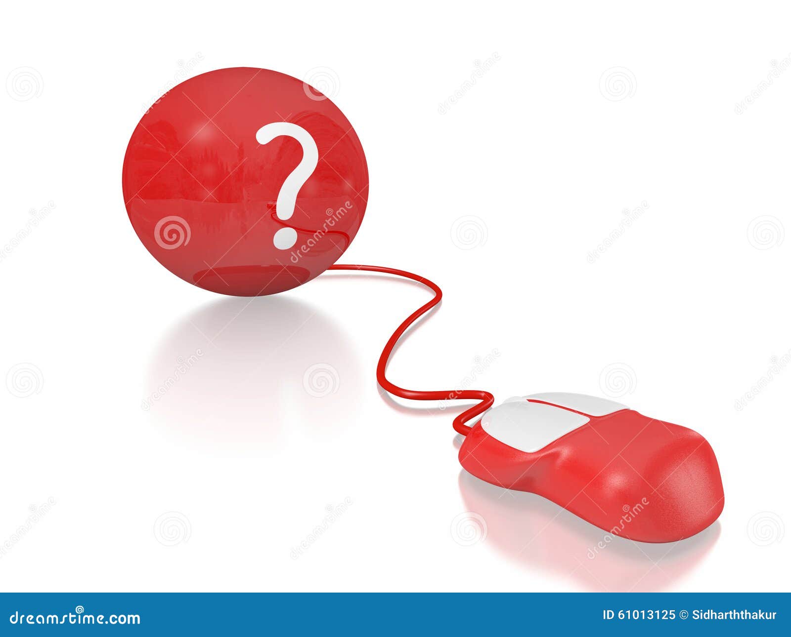Question Mark on Ball and Computer Mouse Stock Illustration ...