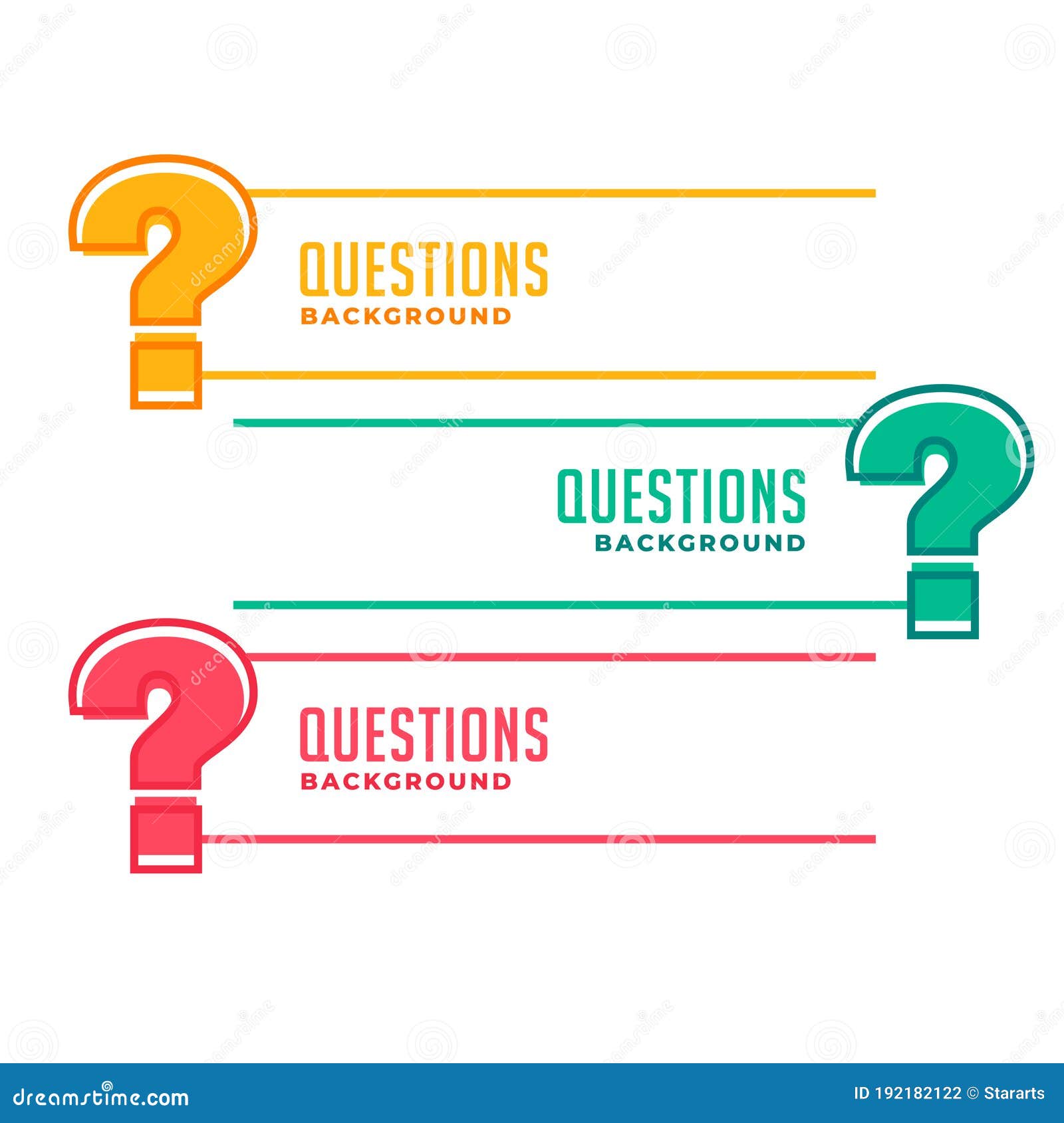 Question Mark Banners for Help and Support Stock Vector - Illustration ...