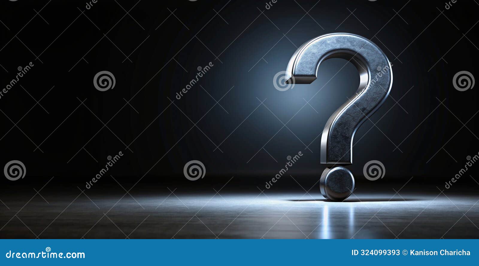 Question Mark on Black Background AI-Created Content Stock Image ...