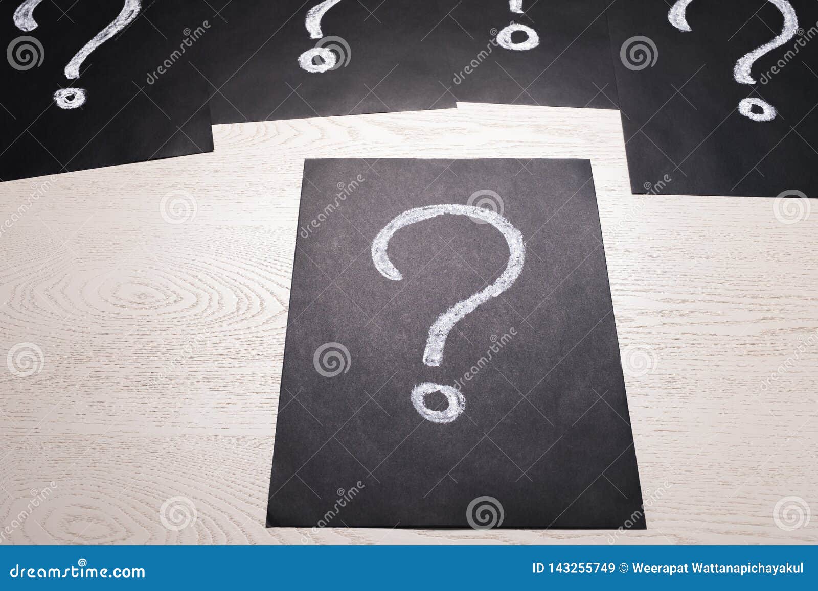 Question Mark on Black Papers Stock Image - Image of story, answer ...