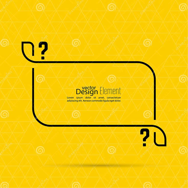 Question Mark Blank Template. Stock Vector - Illustration of frame ...