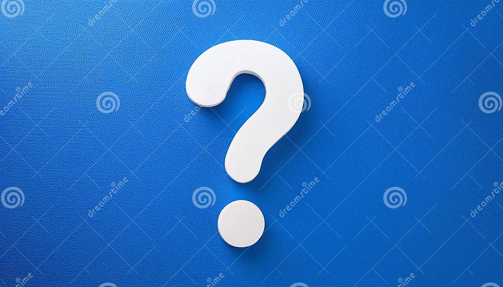 Question Mark on Blue Background. 3D Rendering. FAQ and QA Stock Illustration - Illustration of ...