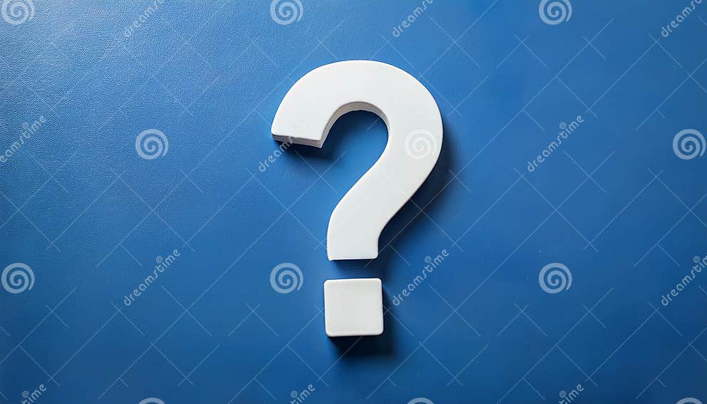 Question Mark on Blue Background. 3D Rendering. FAQ and QA Stock Illustration - Illustration of ...