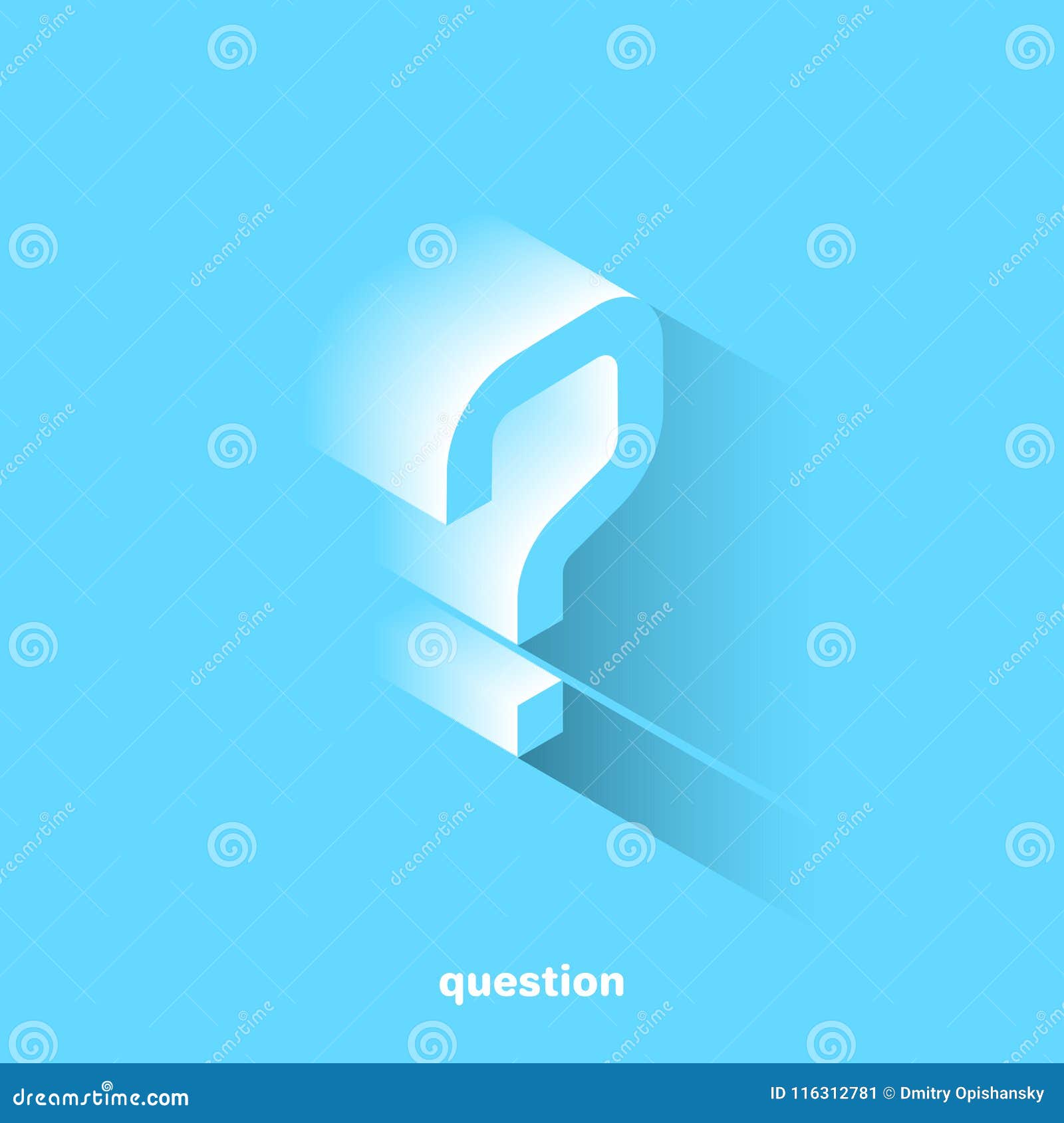 Question Mark on a Blue Background with a Shadow Stock Vector ...