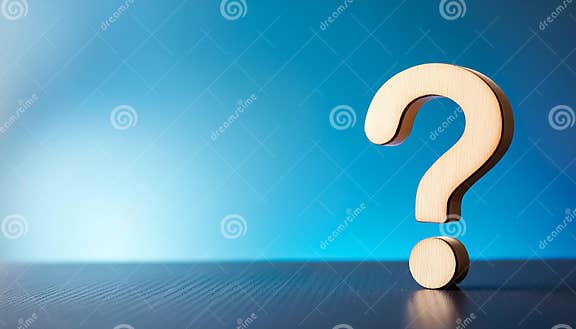 Question Mark on Blue Background. Symbol of Doubt and Uncertainty. FAQ and QA. Problem Solution ...
