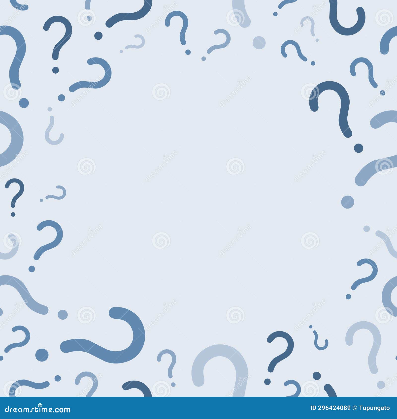 Question Mark Blue Border for Online Survey Stock Vector - Illustration ...