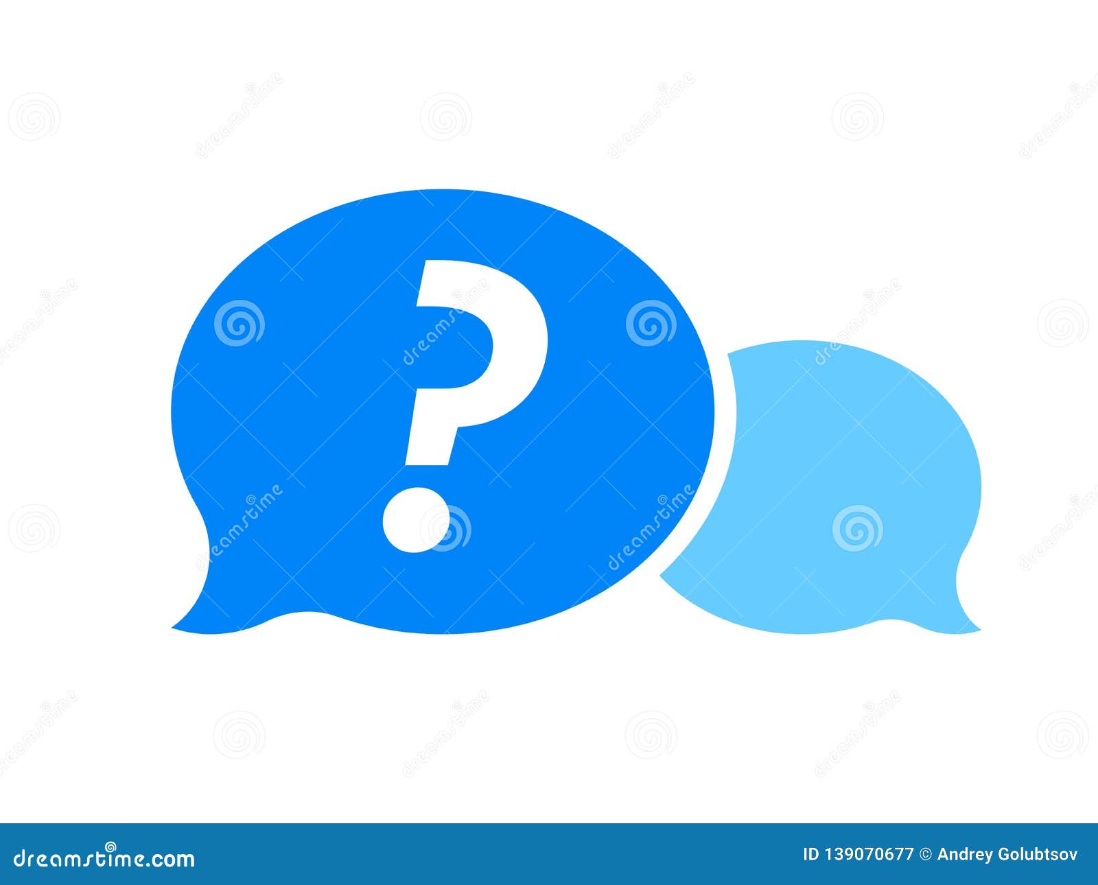 Question Mark Blue Dialog Bubble, FAQ Button Vector Icon Stock Vector ...
