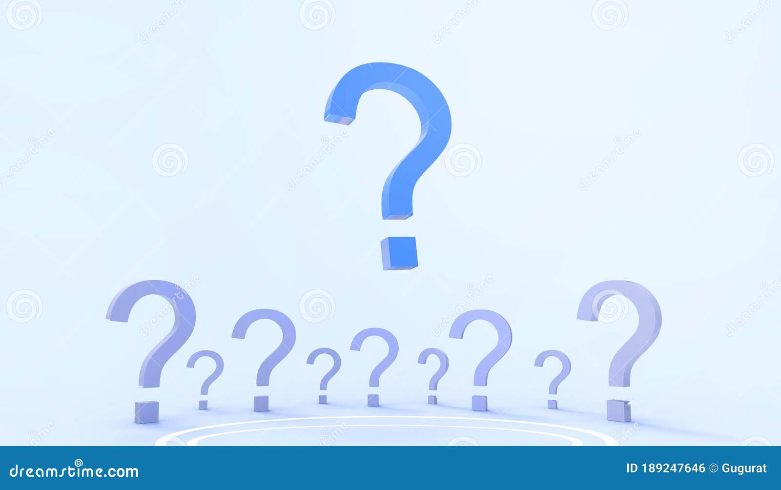 Question Mark Blue Groups Concept and Ladder of Success Creative Idea ...