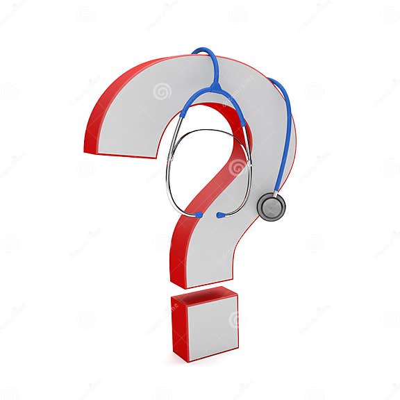 Question Mark Blue Stethoscope Illustration Stock - Illustration du ...