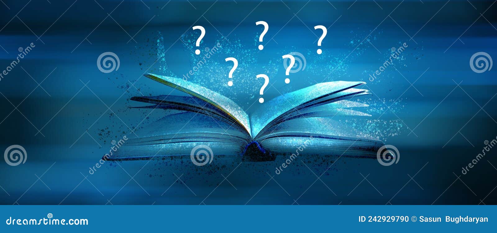 Question mark on the book stock photo. Image of mystery - 242929790