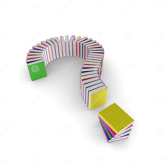 Question mark books stock illustration. Illustration of literature ...