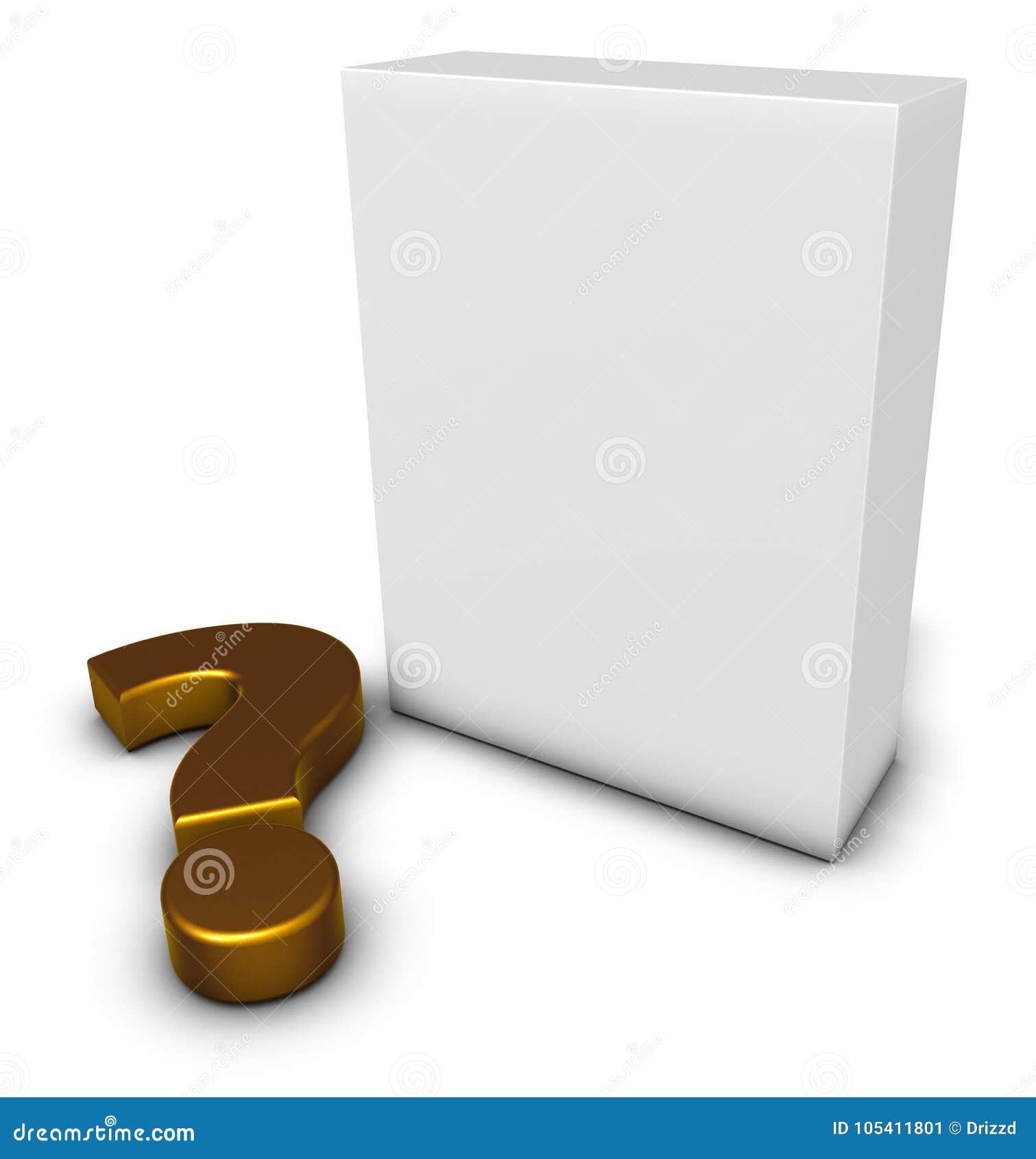 Question mark and box stock illustration. Illustration of rendering ...