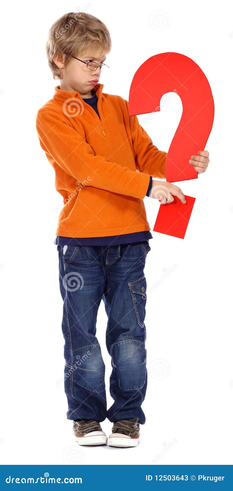 Question mark boy stock image. Image of face, blue, isolated - 12503643