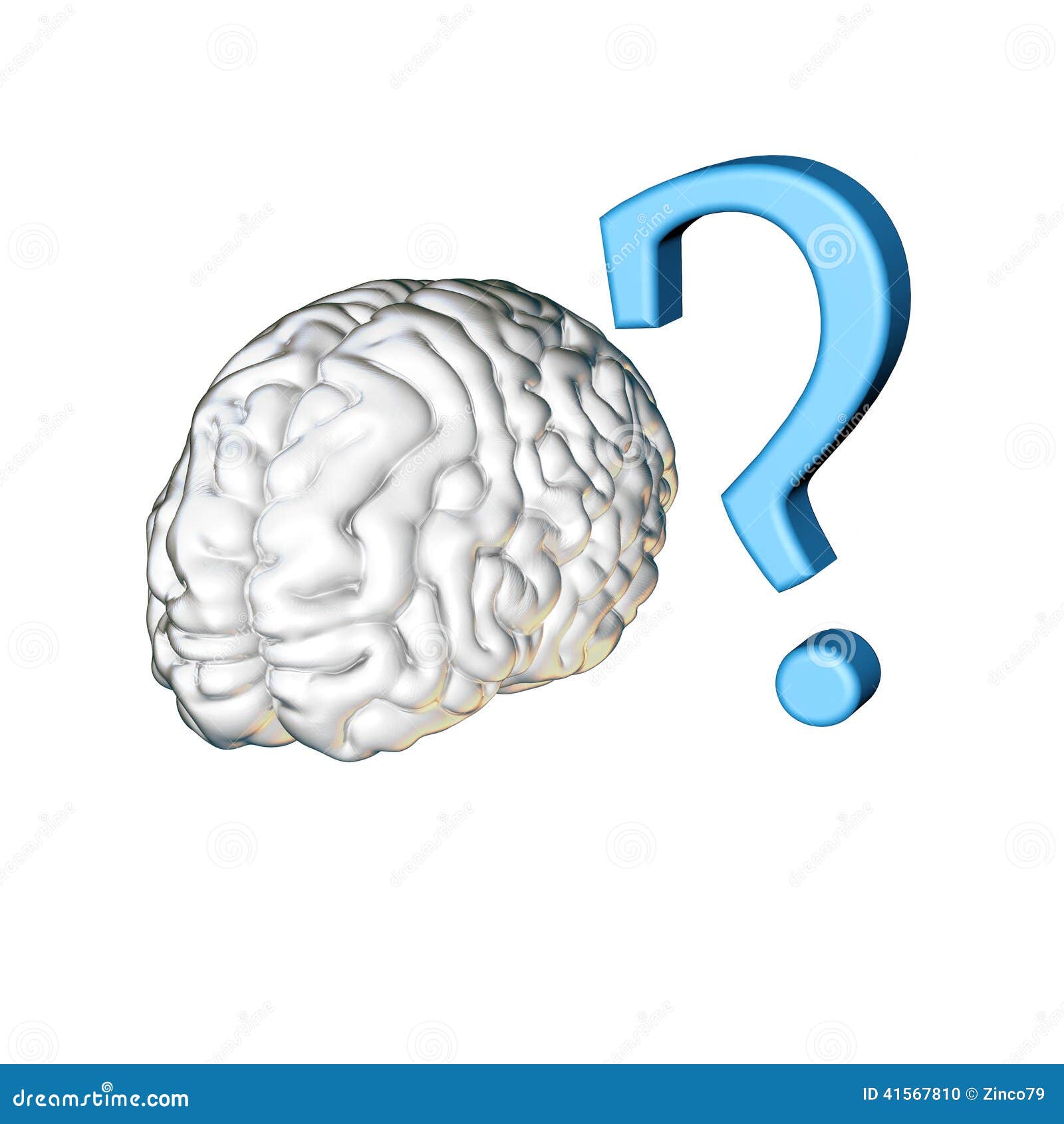 Question mark brain stock illustration. Illustration of mark - 41567810