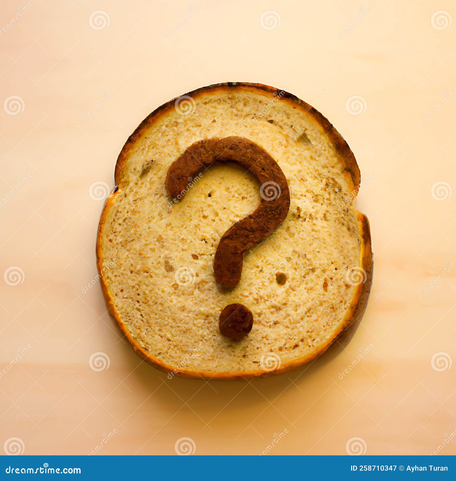 Question mark on bread stock illustration. Illustration of technology ...