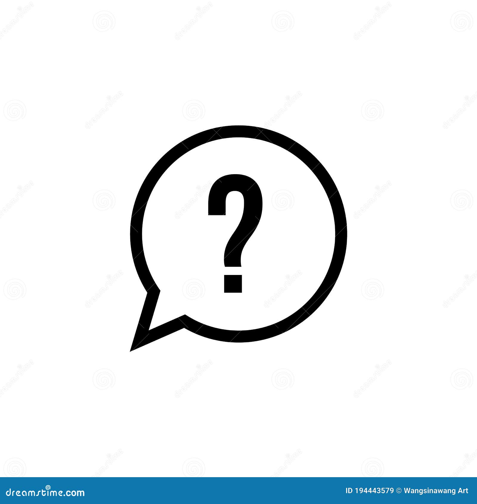 Question Mark Bubble Chat Symbol Stock Vector - Illustration of ...