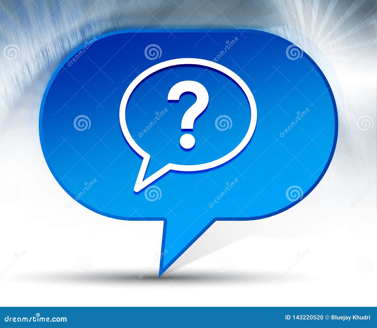 Question Mark Bubble Icon Blue Bubble Background Stock Illustration ...