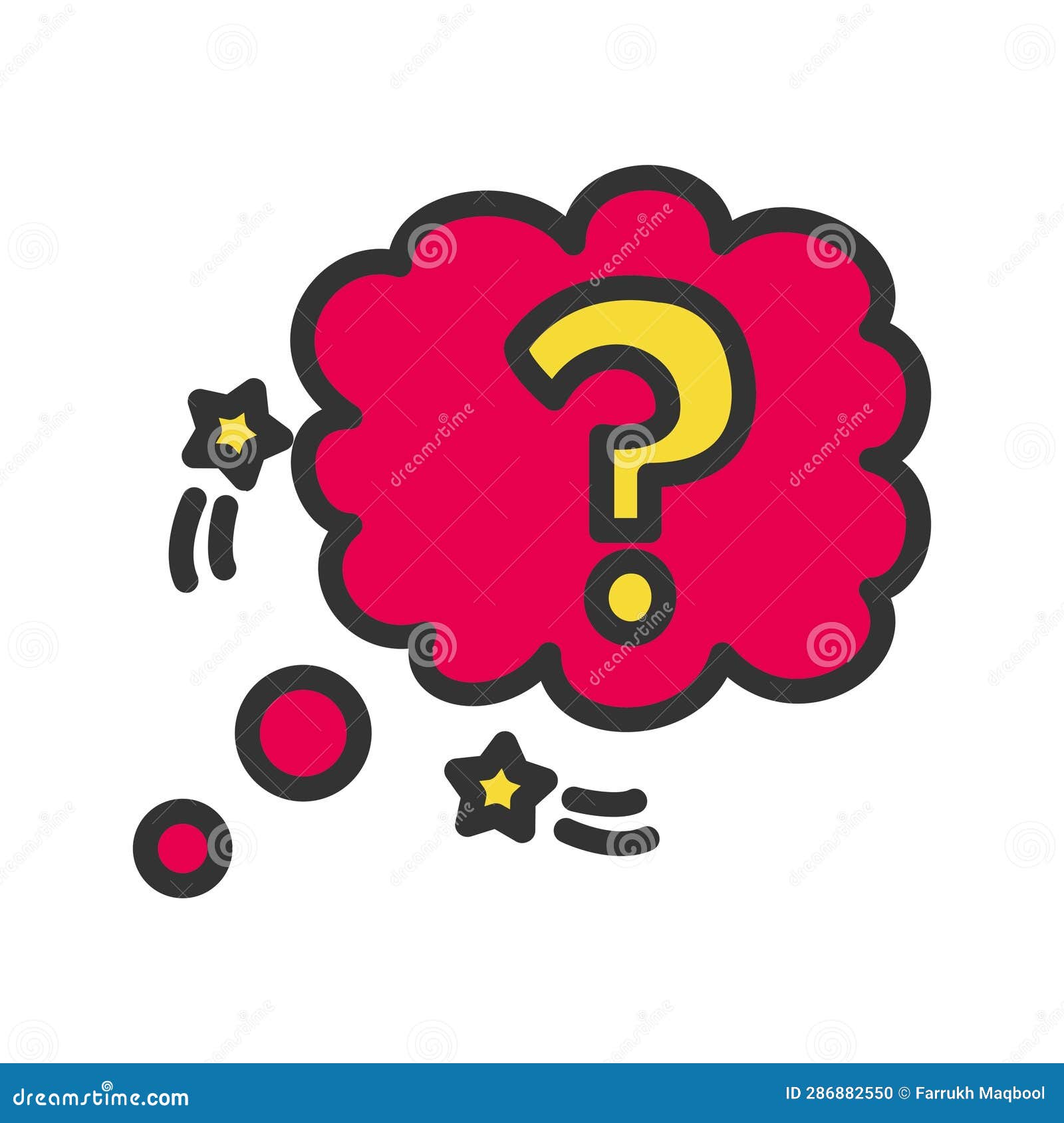 Question Mark Bubble Icon Image. Stock Vector - Illustration of bubble ...