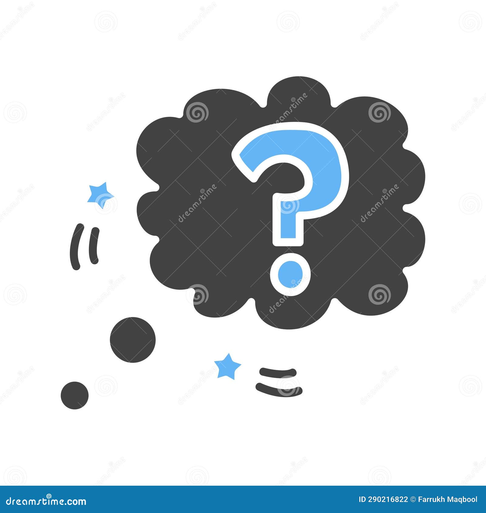 Question Mark Bubble Icon Image. Stock Illustration - Illustration of ...