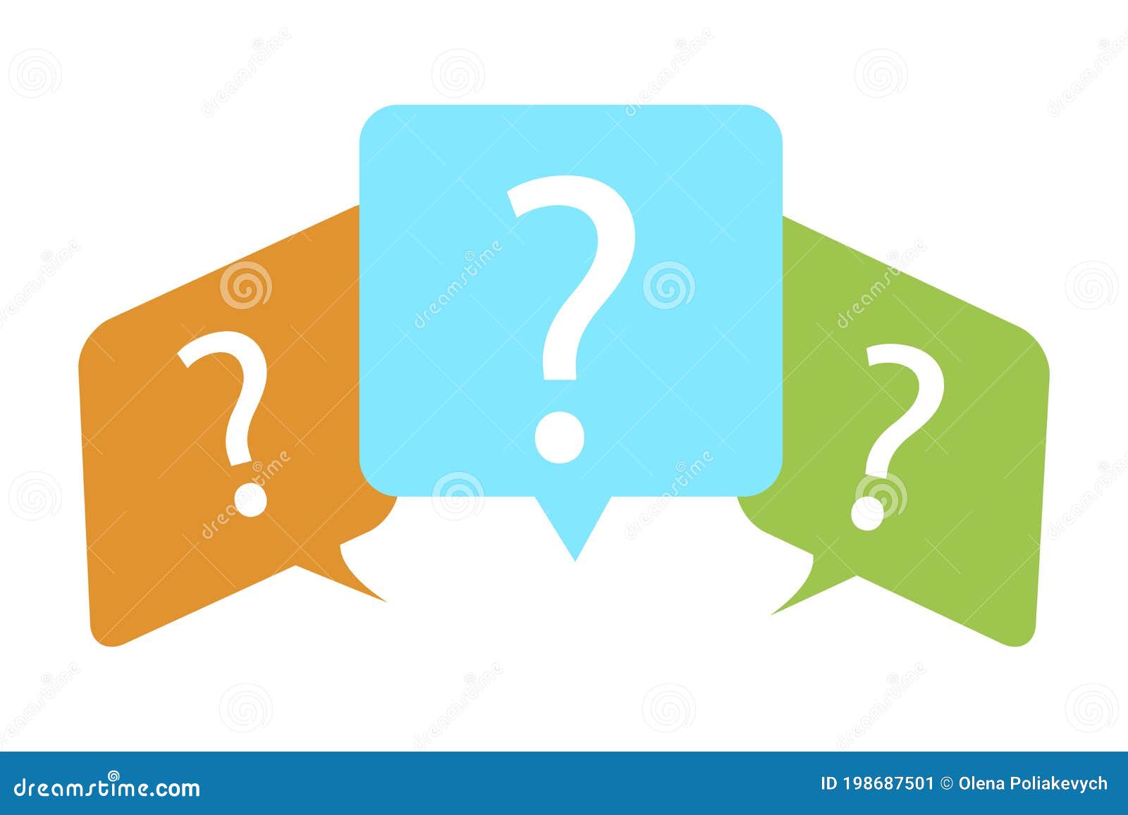 Question Mark in Bubble Icon. a Set of Interrogative Messages. Help ...