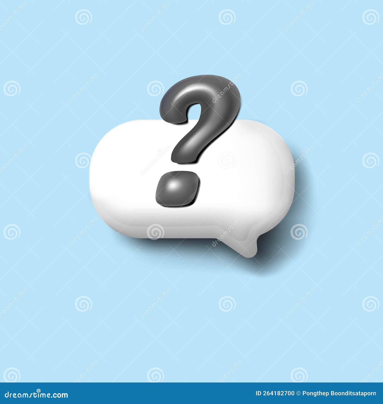 Question Mark in the Bubble Speech Doubting Emotion Information Symbol ...