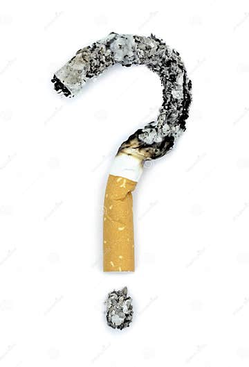 Question Mark with Burnt Cigarettes. Conceptual Image Stock Photo ...