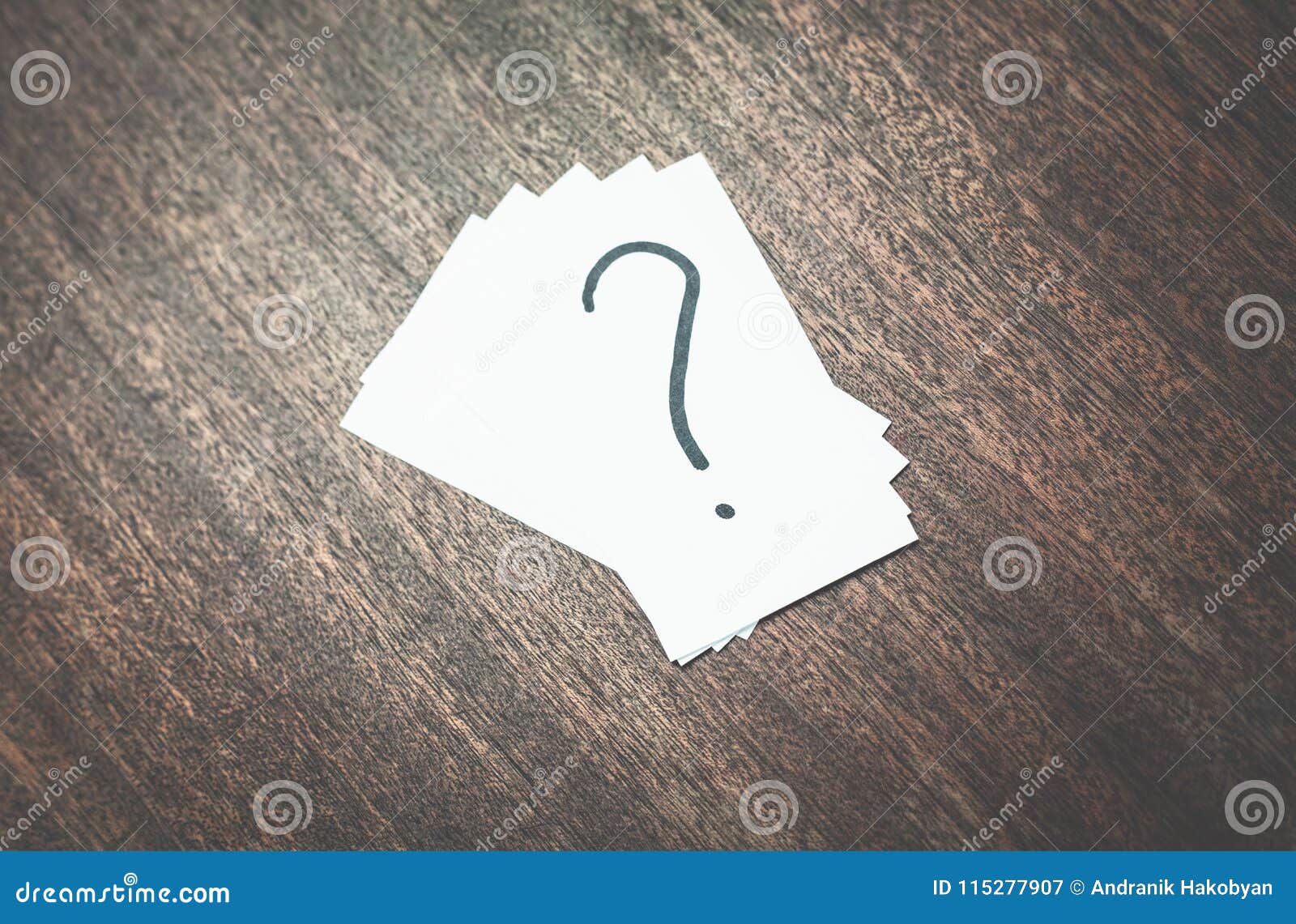 Question Mark on a Business Cards. Stock Image - Image of asking ...
