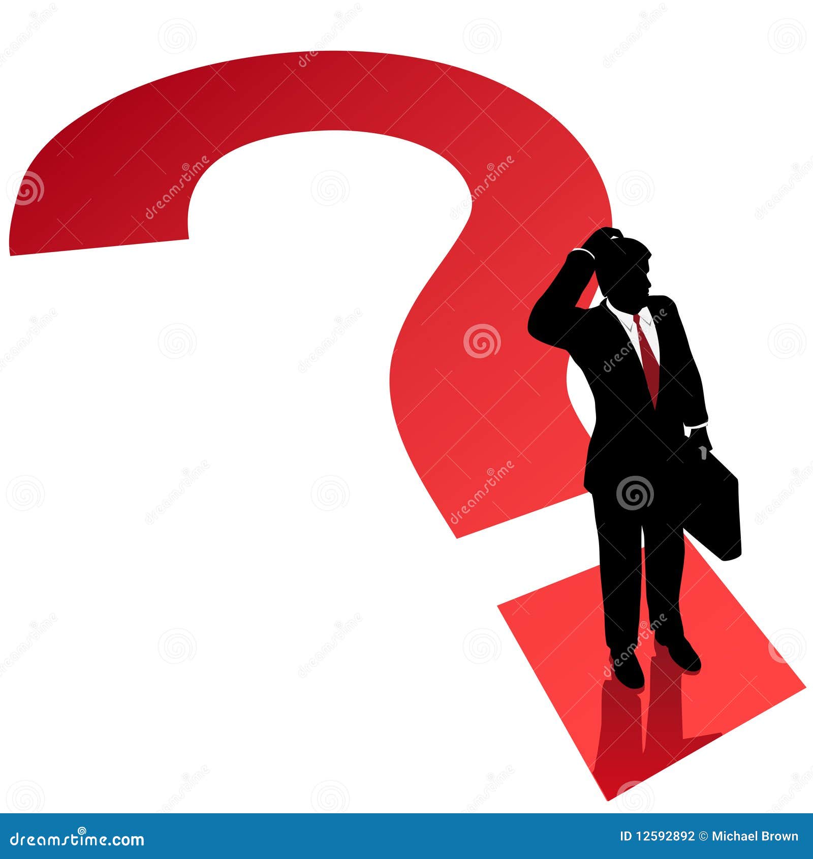 Question Mark Business Man Decision Solution Stock Vector ...