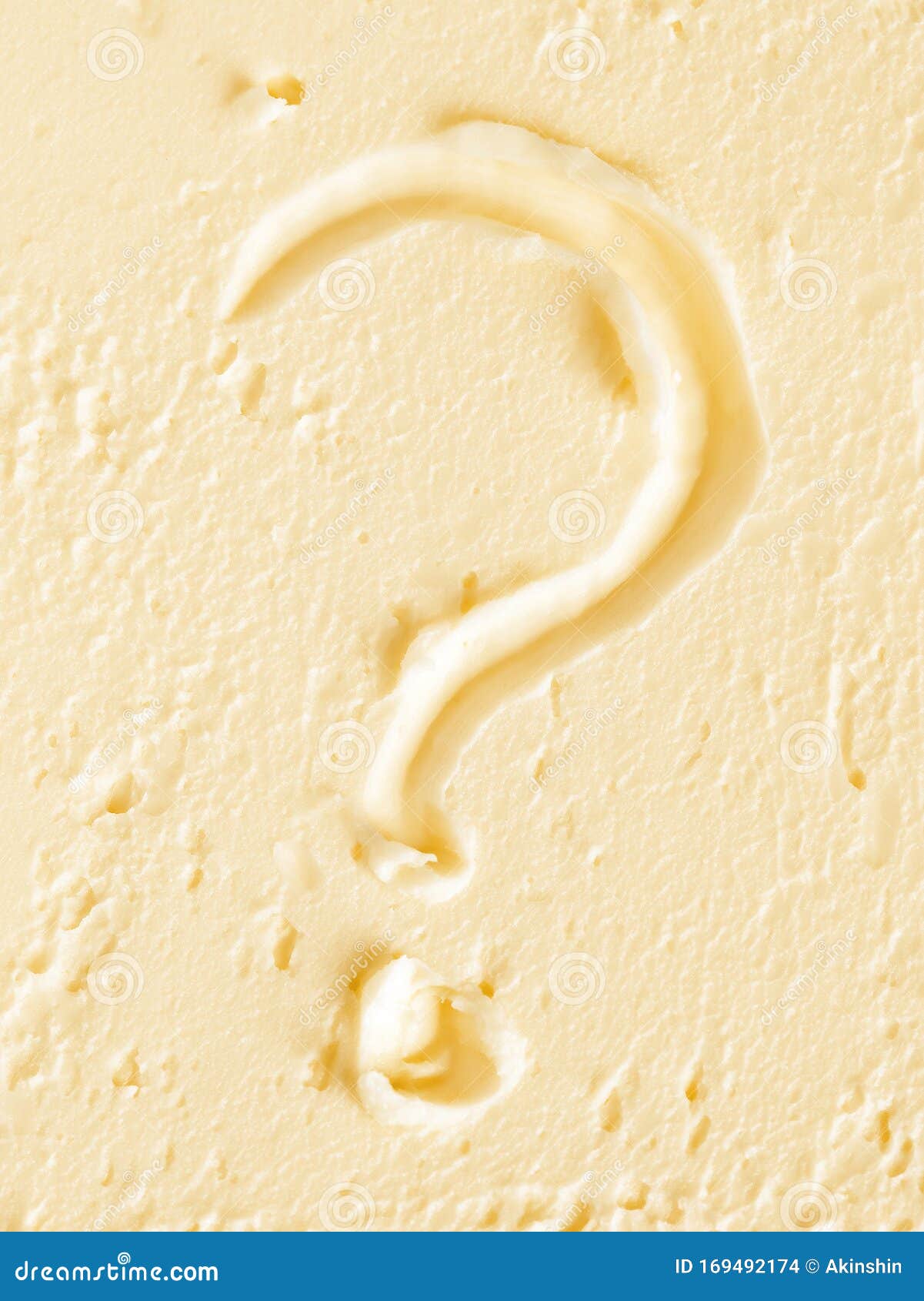 The Question Mark in the Butter. Stock Photo - Image of dairy ...