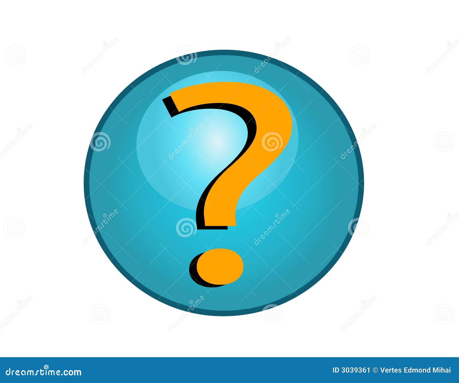Question Mark Button stock illustration. Illustration of inquire - 3039361