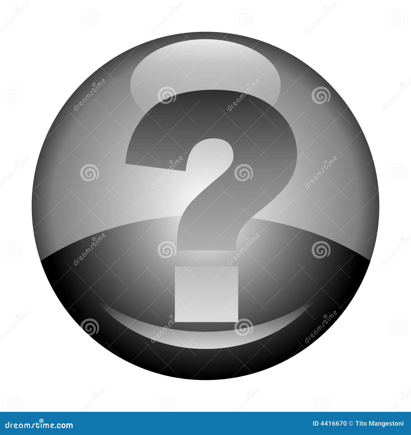 Question Mark Button stock vector. Illustration of round - 4416670