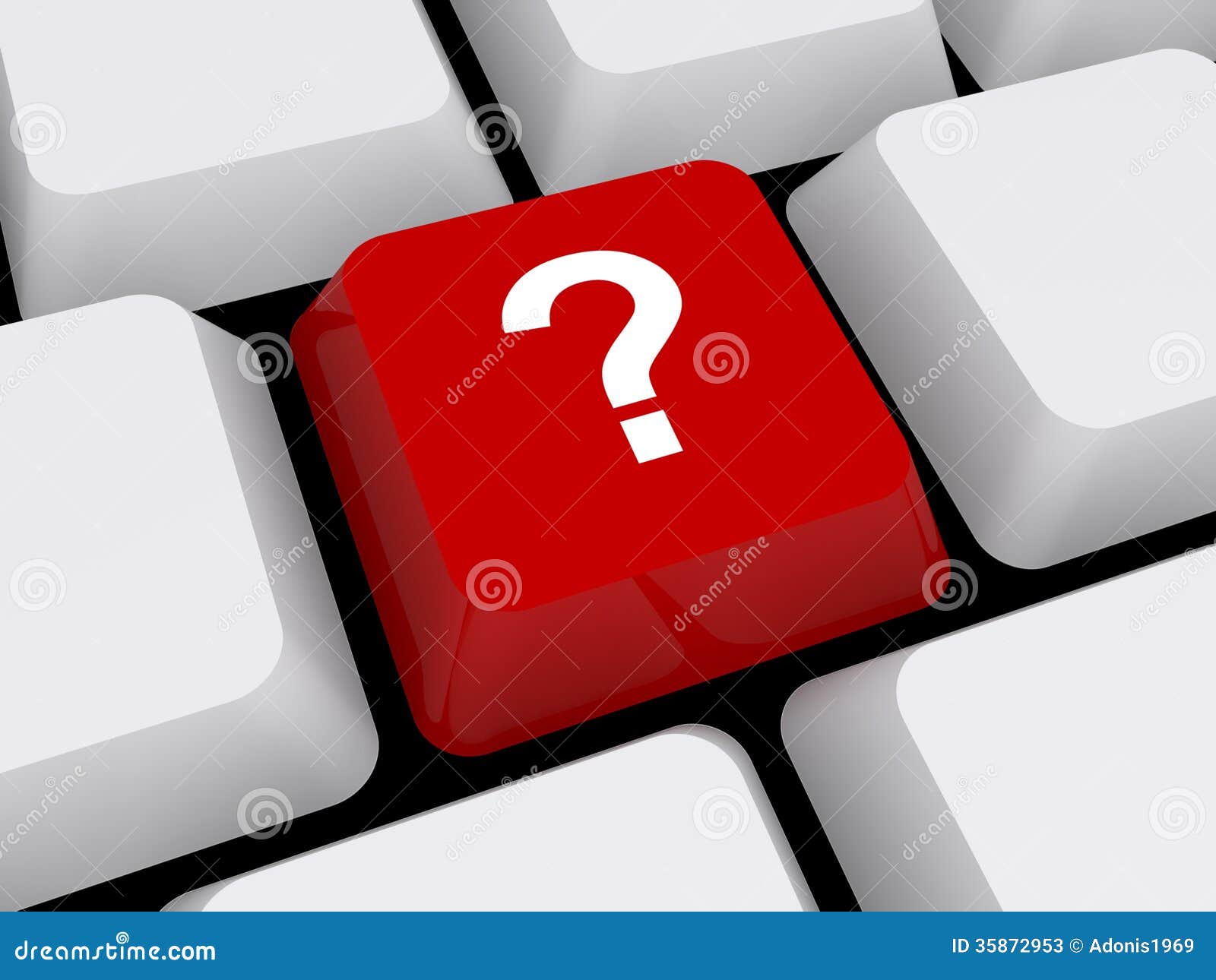 Question Mark Button on Keyboard Stock Illustration - Illustration of ...
