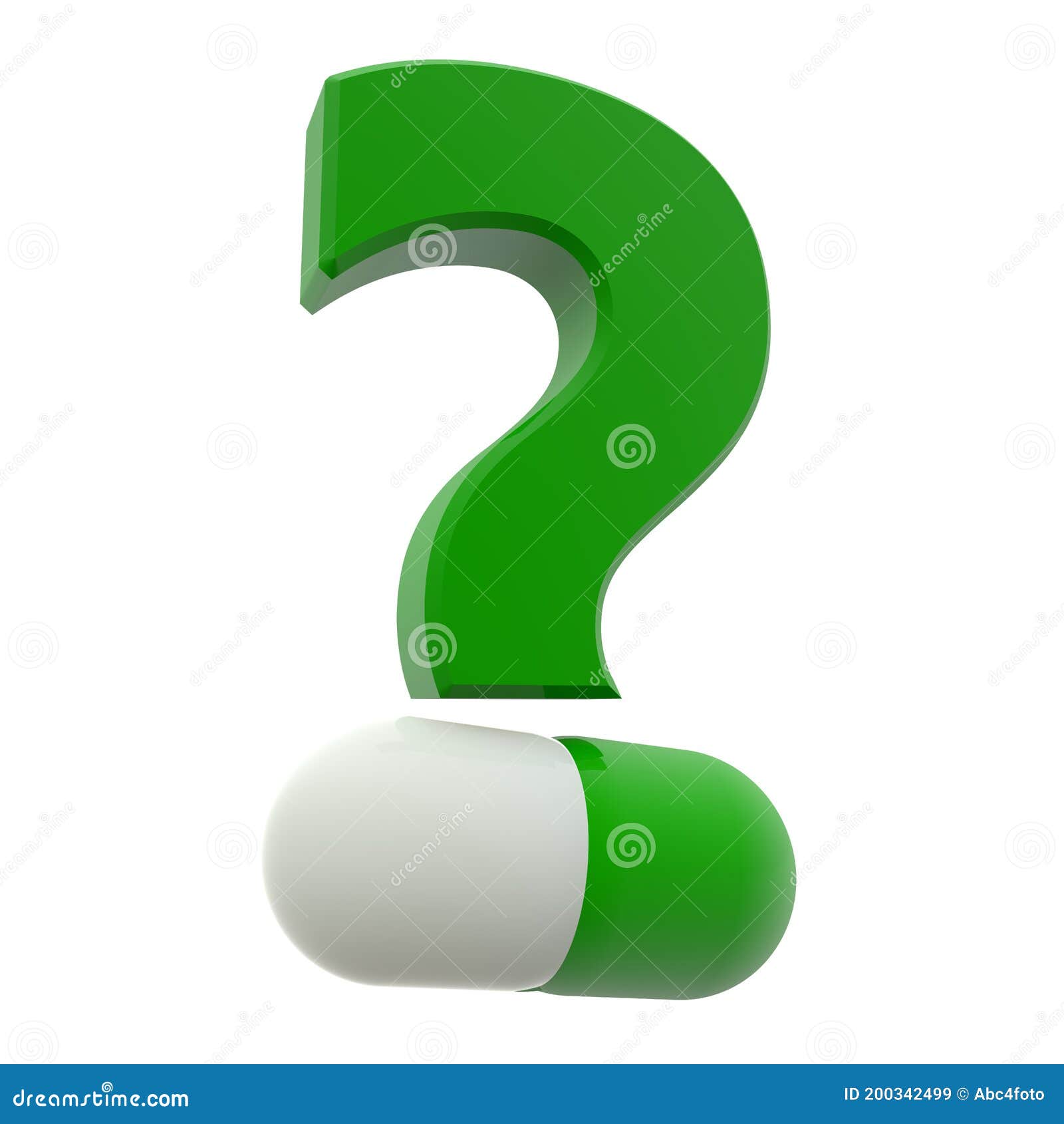 Question Mark with Capsules Concept. Stock Illustration - Illustration ...