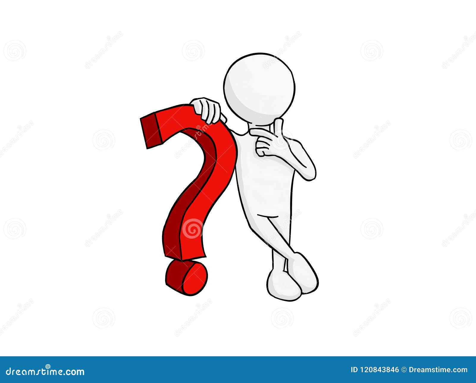 Question Mark Cartoon Style Stock Photo - Illustration of idea, answer ...