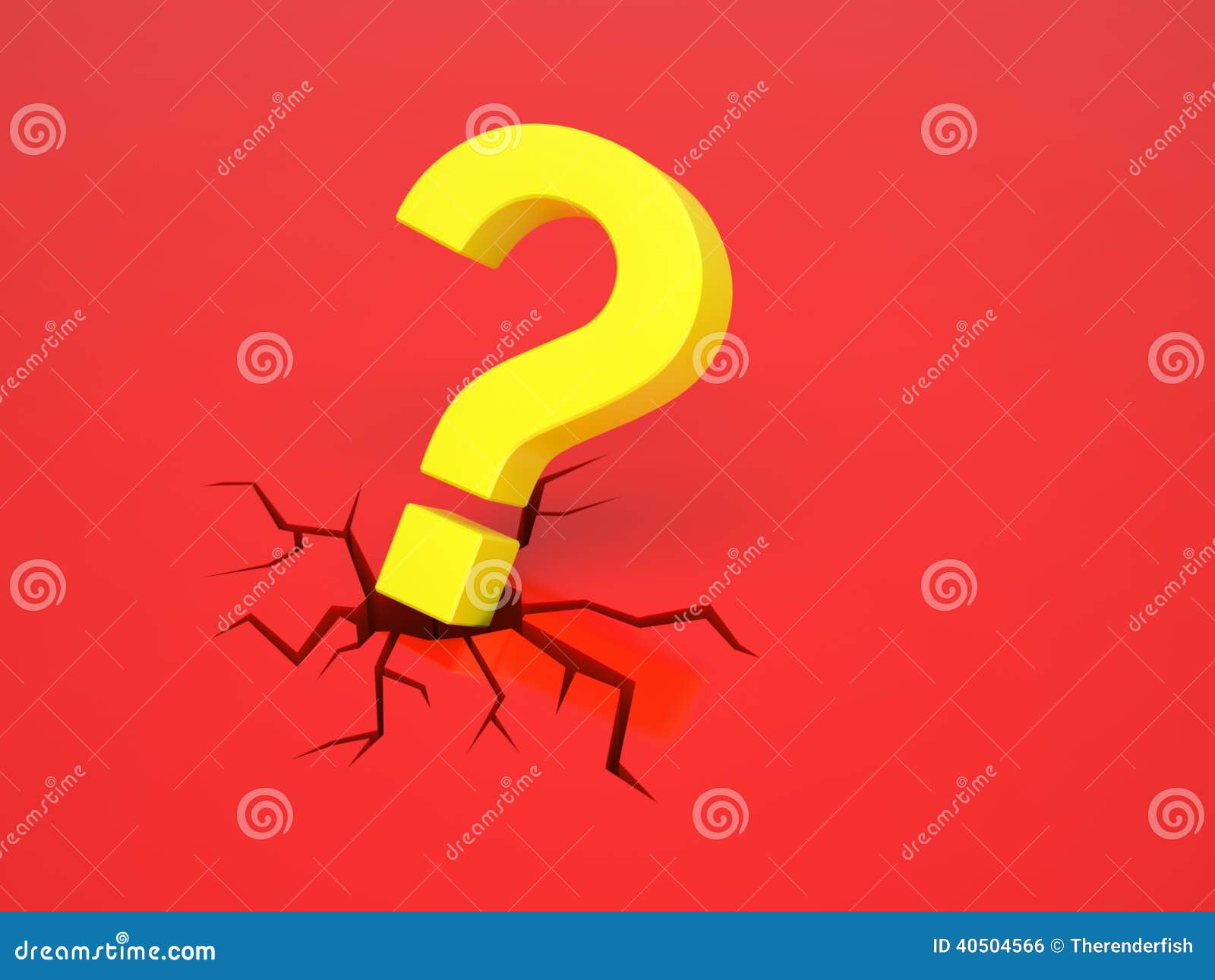 Question Mark Causes a Crack Stock Illustration - Illustration of ...