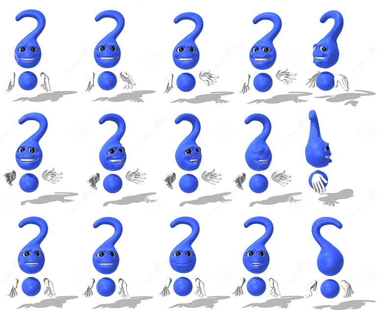 Question mark characters stock illustration. Illustration of query ...