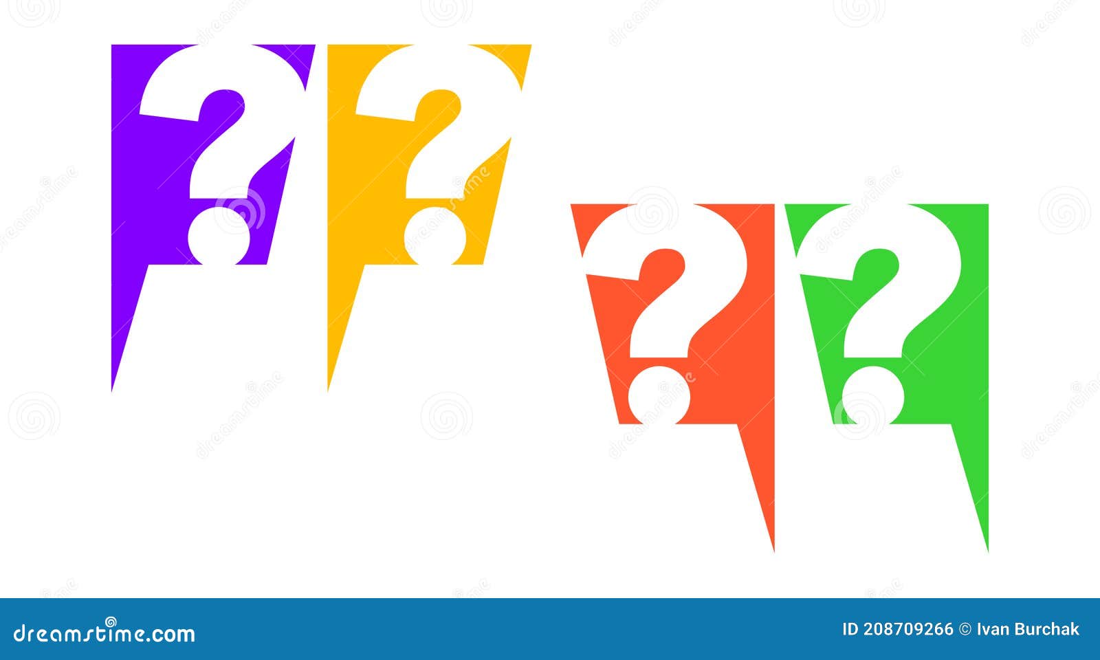 Question Mark in Chat Box Set. Vector Illustration Stock Vector ...