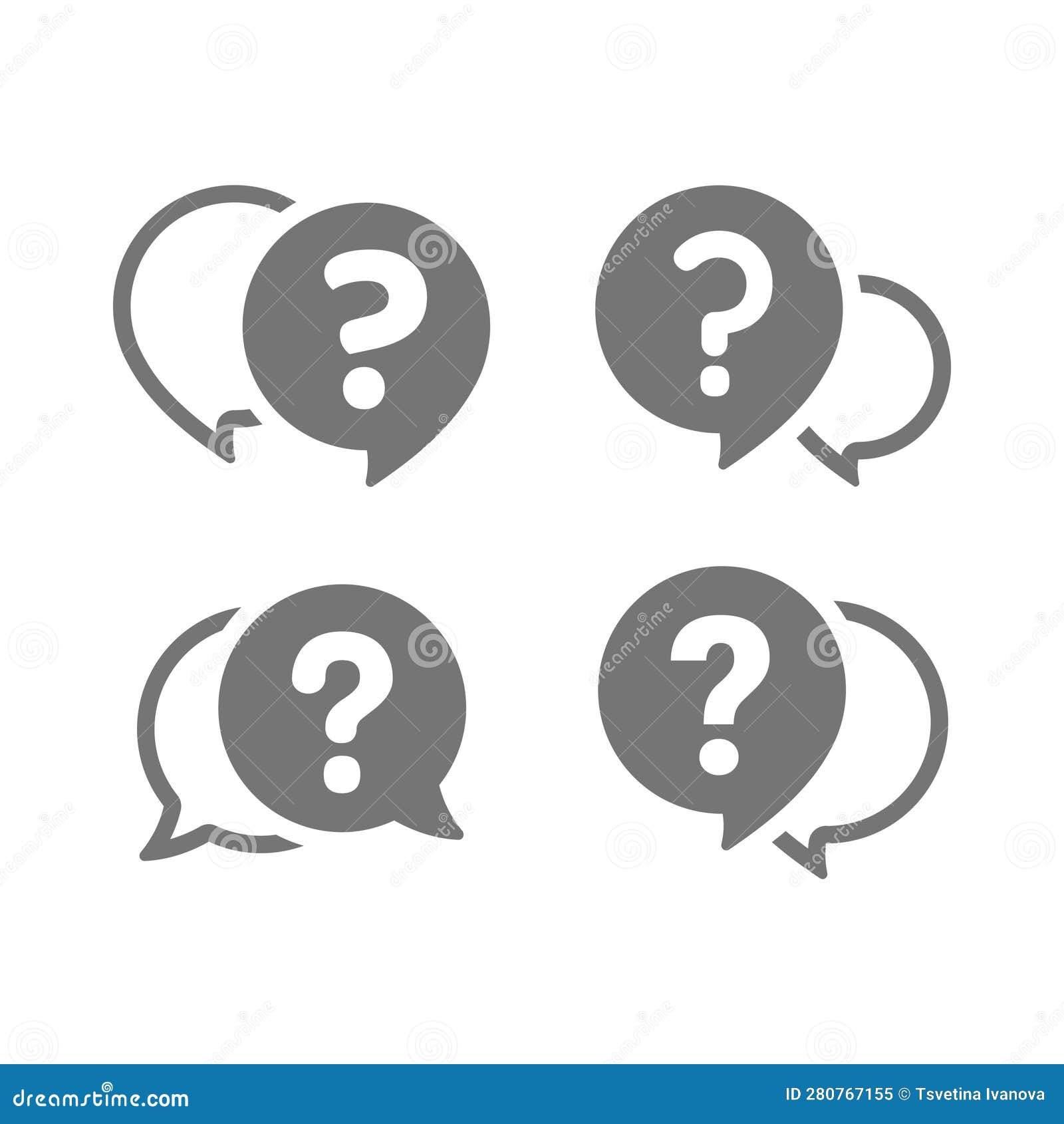 Question Mark Chat Bubble Vector Icon Stock Vector - Illustration of ...