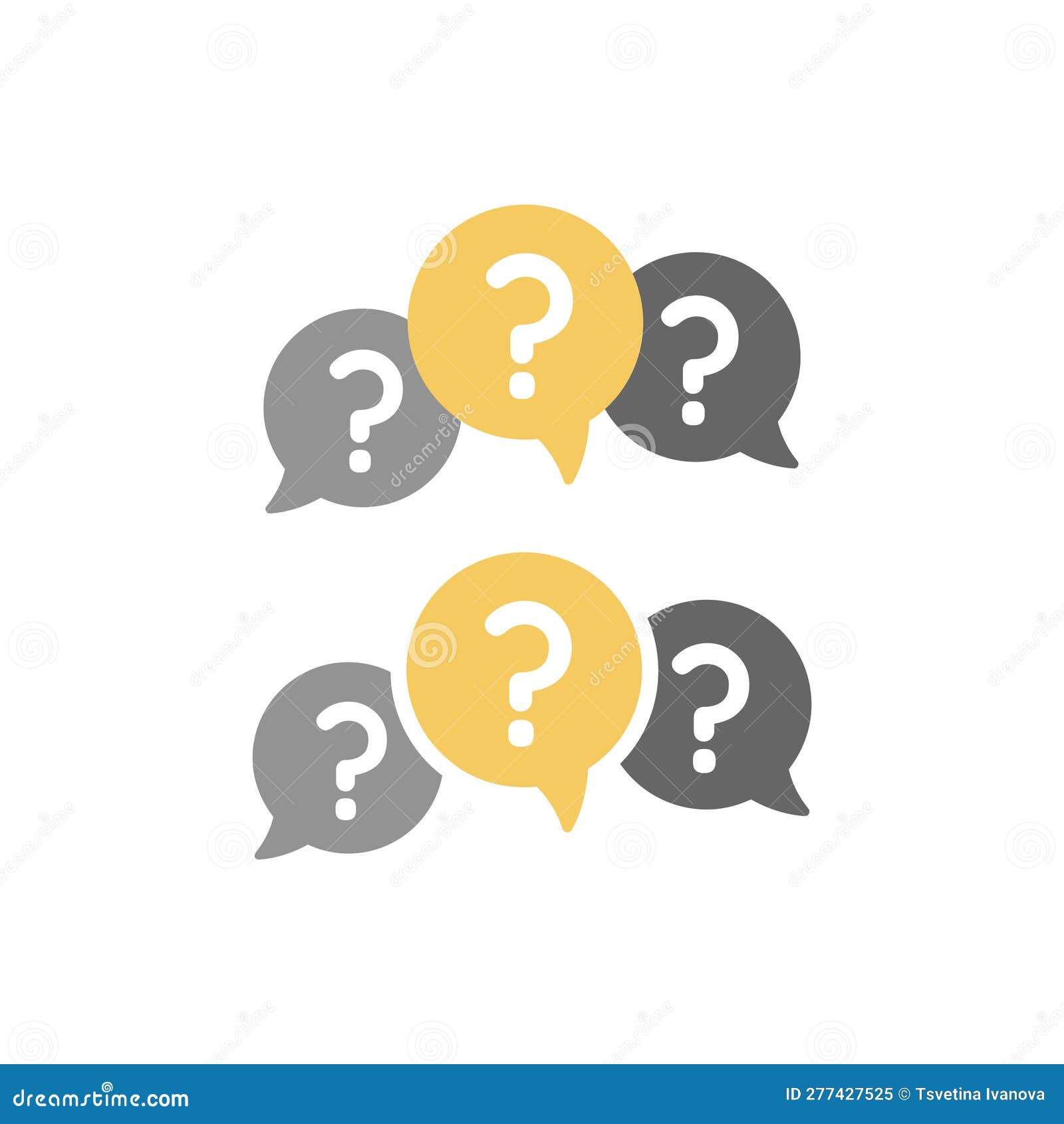Question Mark Chat Bubble Vector Icon Stock Vector - Illustration of ...