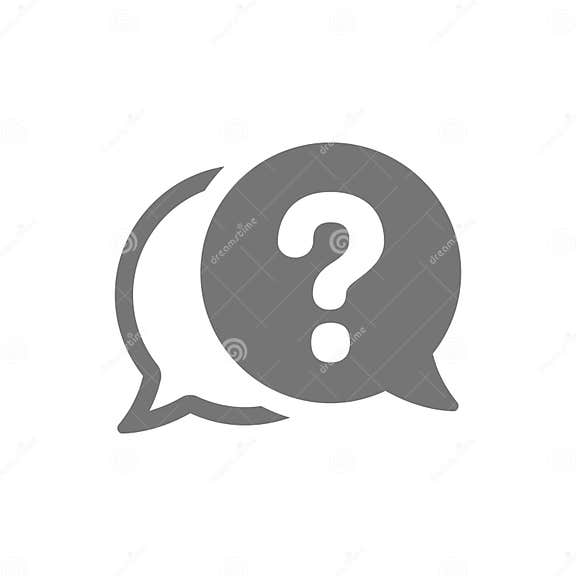 Question Mark Chat Bubble Vector Icon Stock Vector - Illustration of ...