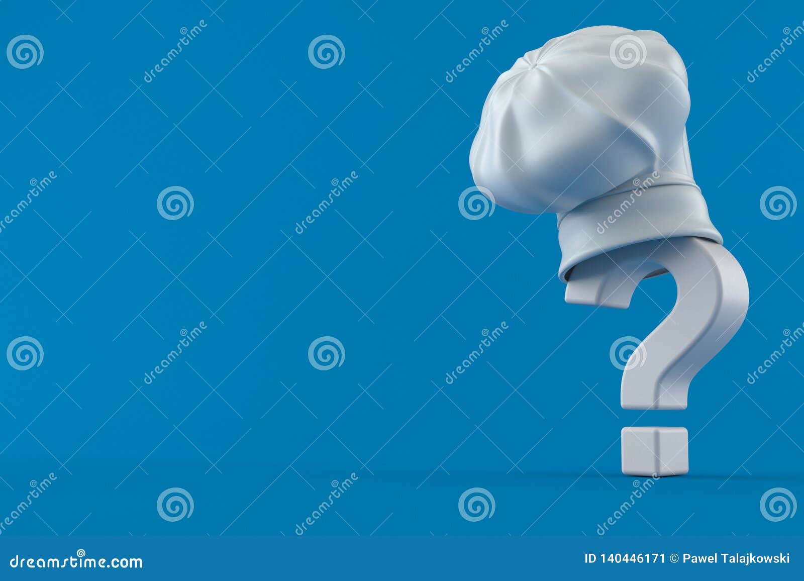 Question Mark with Chef`s Hat Stock Illustration - Illustration of copy ...