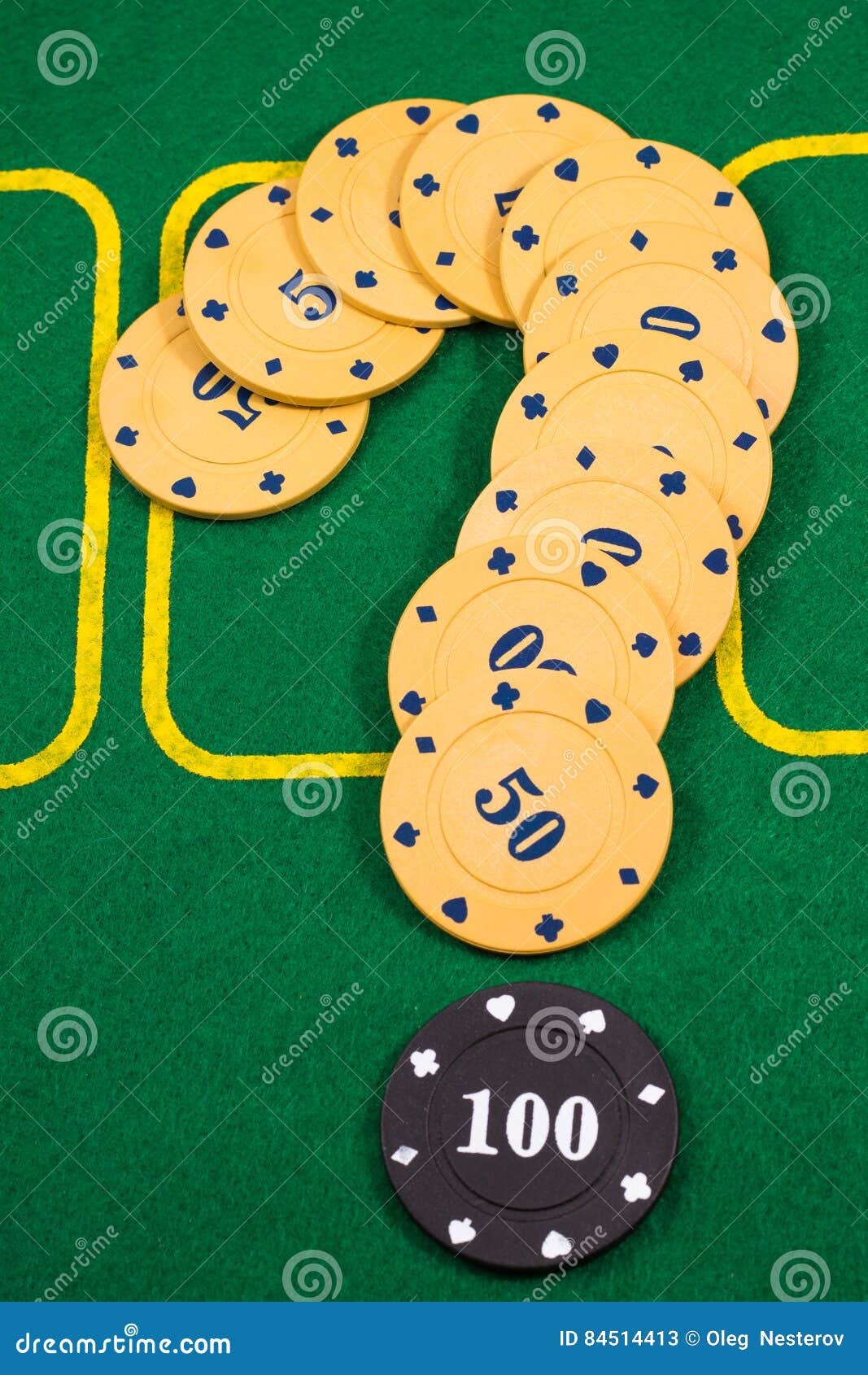 Question Mark of Chips To Play Poker Stock Image - Image of yellow ...