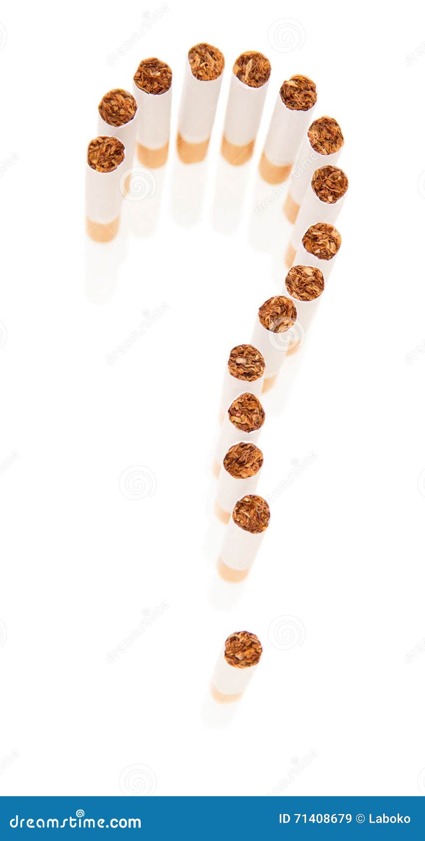 Question Mark of Cigarettes Isolated on White Stock Image - Image of ...