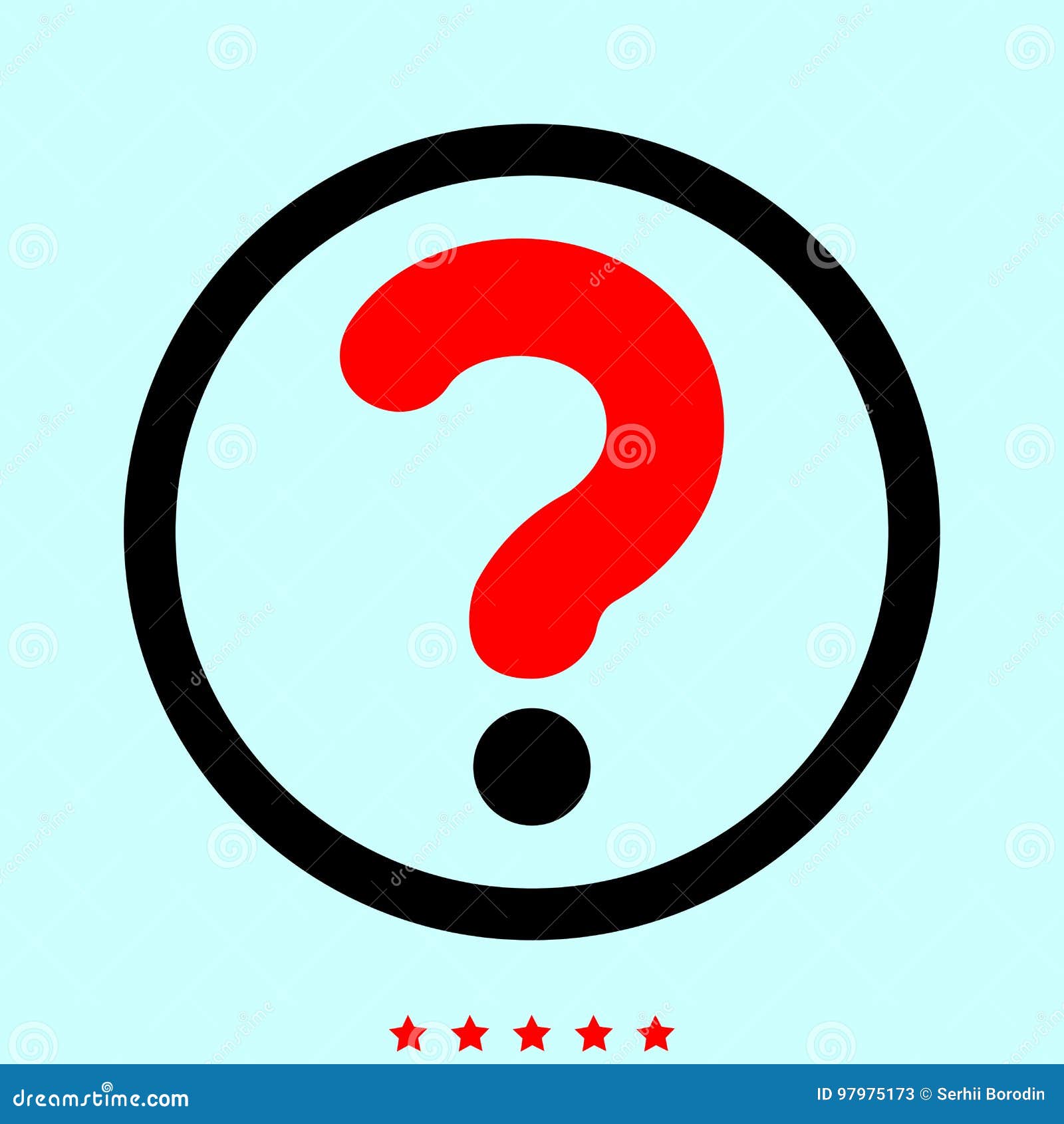 Question Mark in a Circle it is Color Icon . Stock Vector ...