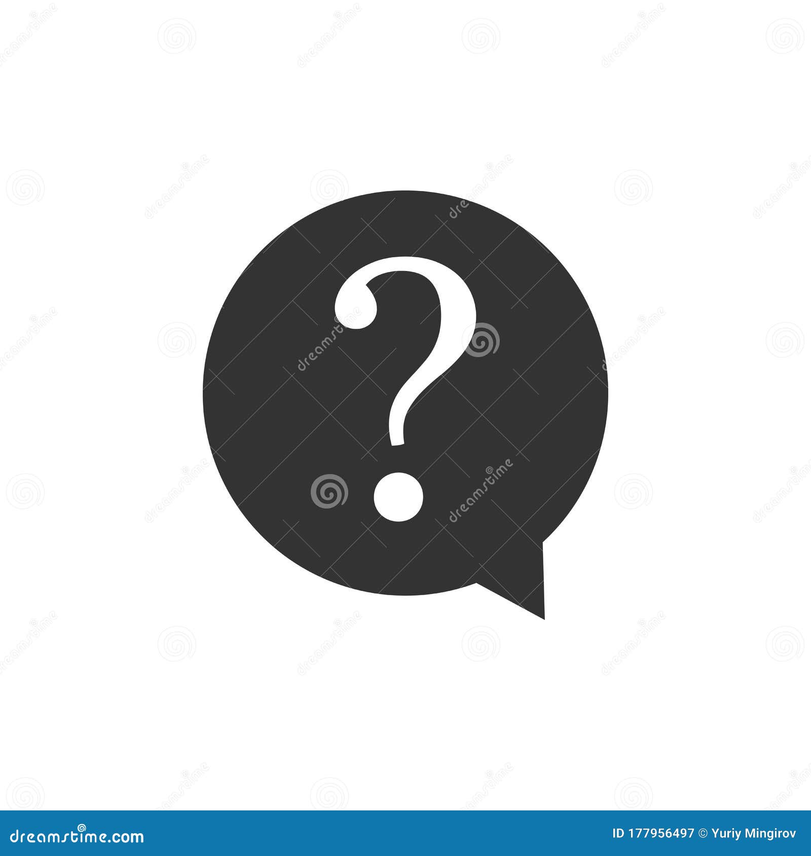 Question Mark in Circle Icon Isolated. Hazard Warning Symbol Stock ...